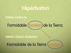 Ejemplos de hipérbaton